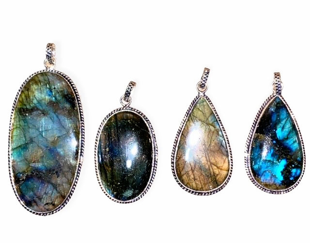 Labradorite High Flash Pendant - Assorted Shapes & Sizes - 45-60mm - I ...