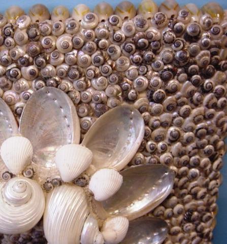 SEA SHELL MIRROR - RECTANGLE - GREY - LARGE – Tropitek-Wholesale